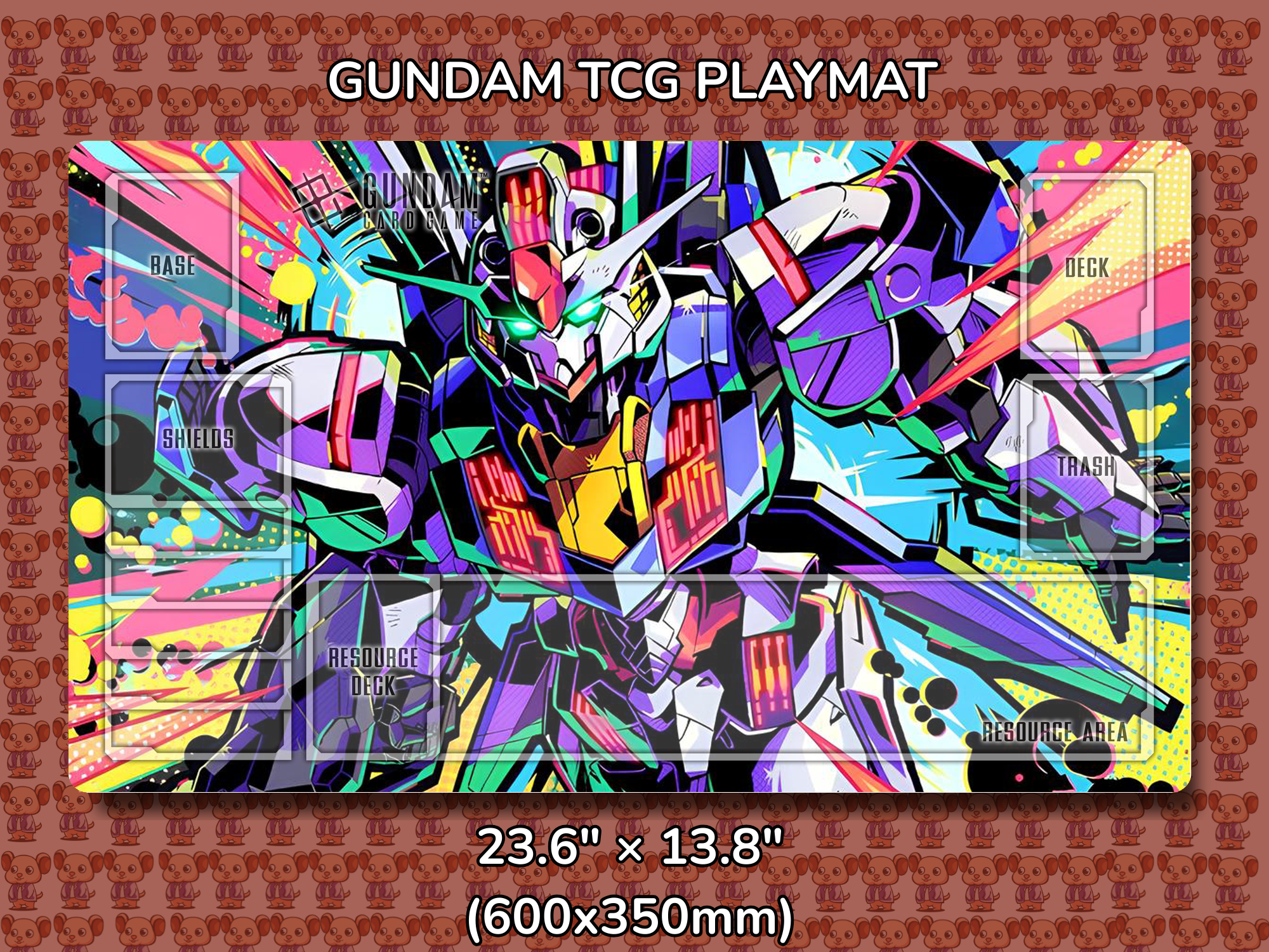 Aerial Beta Alt Gundam TCG Playmat | Mousepad Warehouse